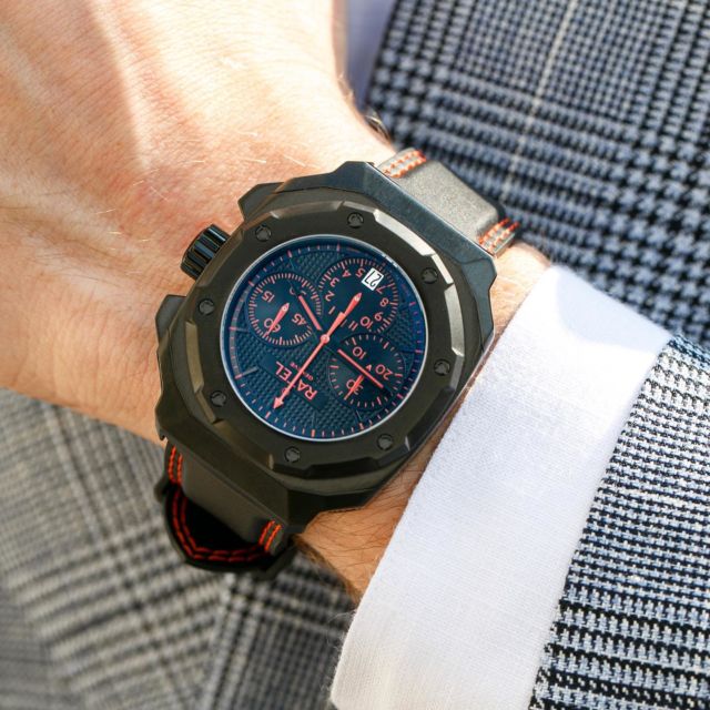 The Red Chrono by Ratel highlights the watch’s multifaceted ...